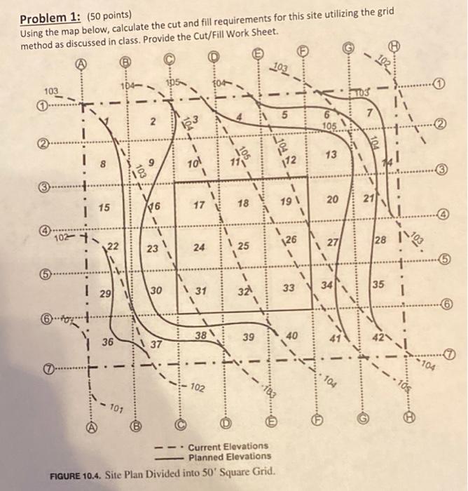 Solved Problem 1: (50 points) Using the map below, calculate | Chegg.com Solved Problem 1: (50 points) Using the map below, calculate | Chegg.com