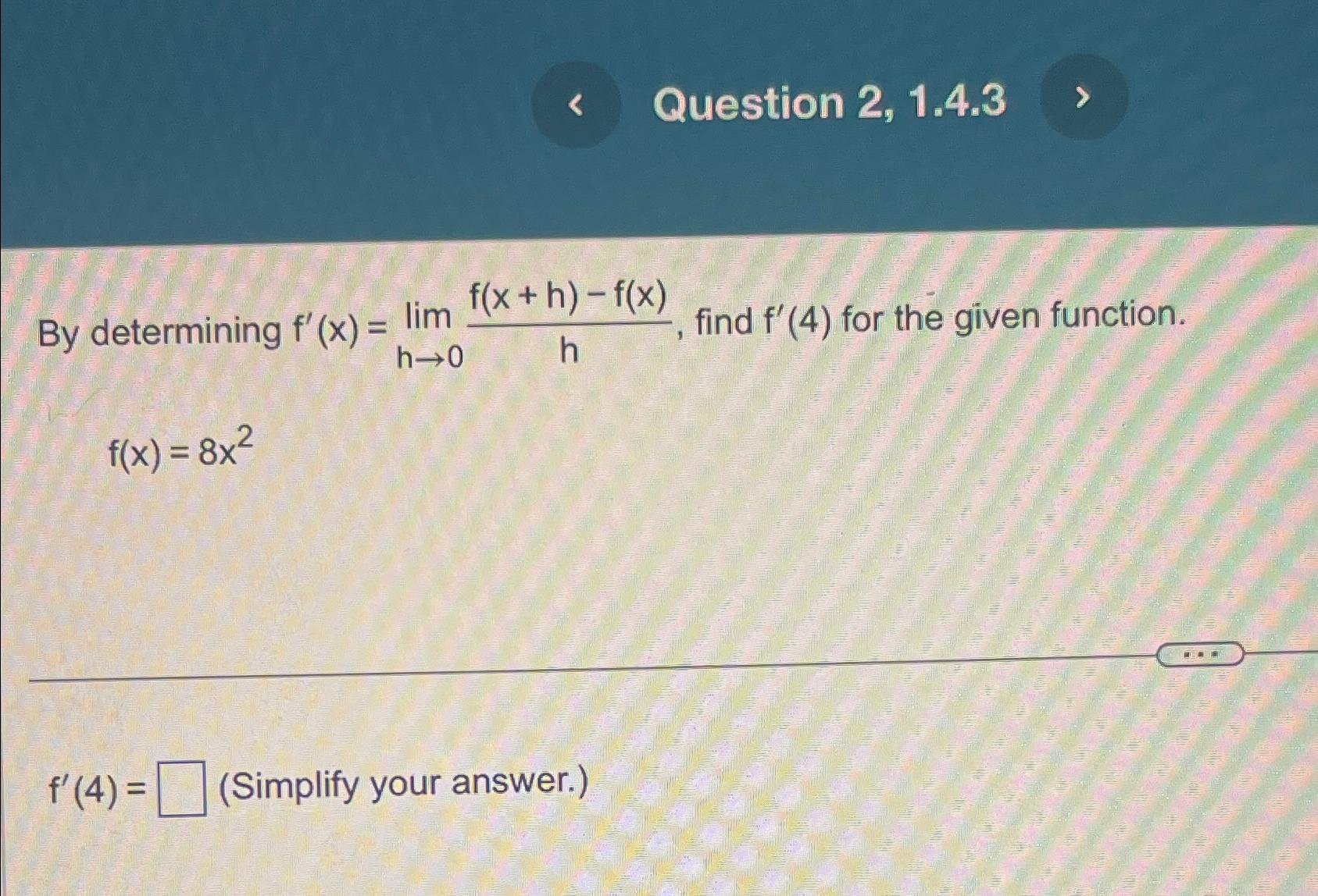 Solved Question 2, 1.4.3By determining | Chegg.com