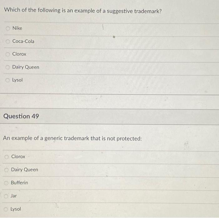 Which of the following is an example of a suggestive | Chegg.com