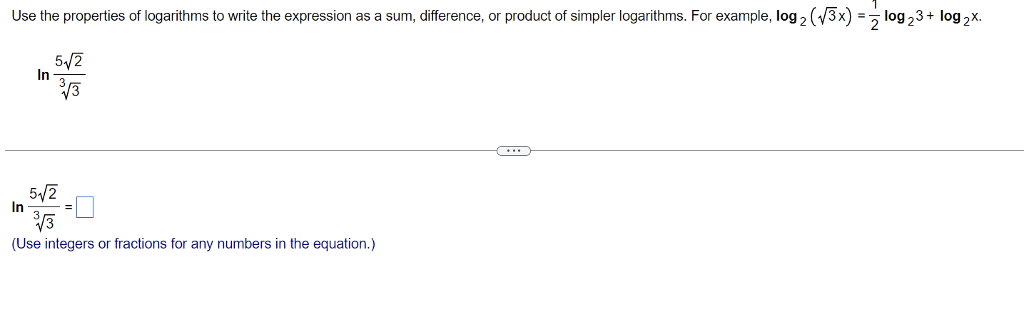 Solved Use the properties of logarithms to write the | Chegg.com