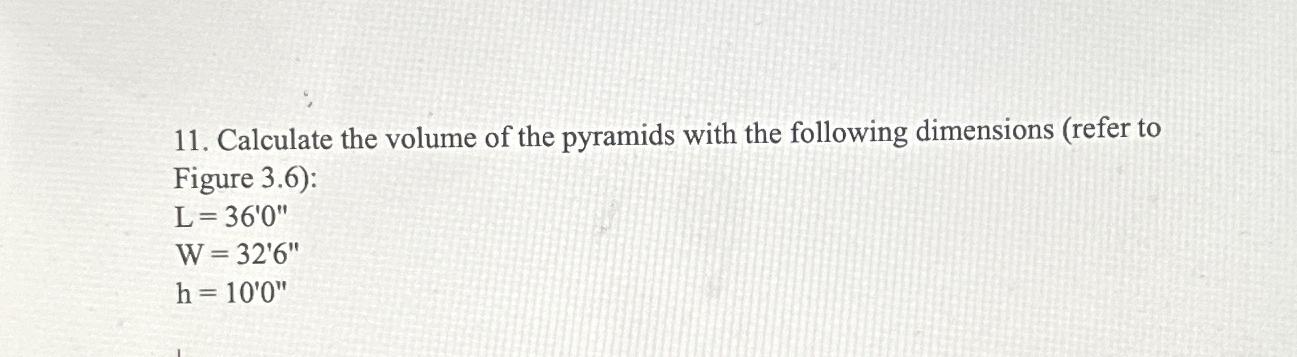 Solved Calculate the volume of the pyramids with the | Chegg.com