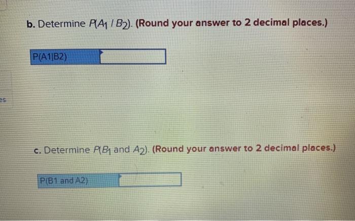 Solved Refer to the following table. Second Event First | Chegg.com