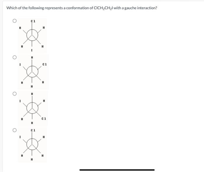 Solved Which of the following represents a conformation of | Chegg.com