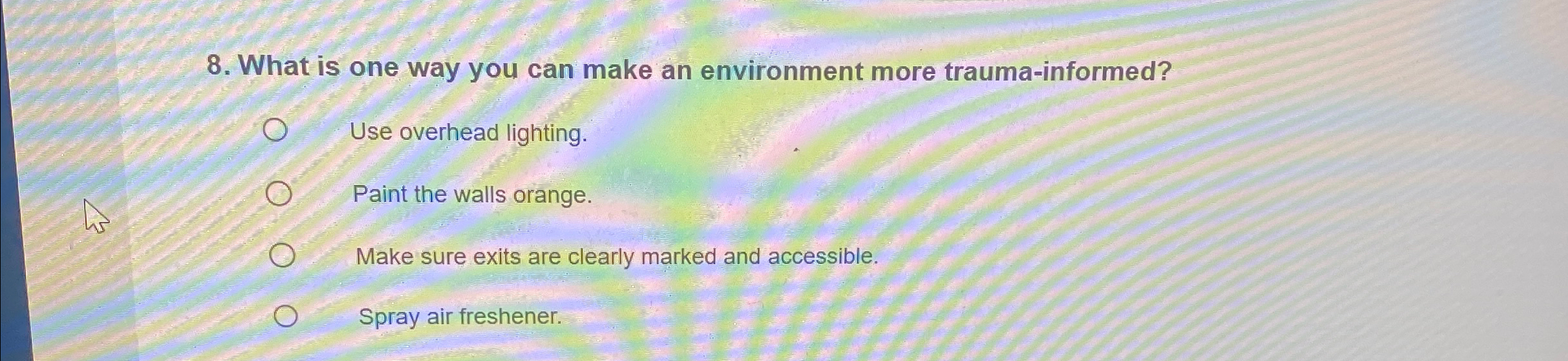 Solved What is one way you can make an environment more | Chegg.com