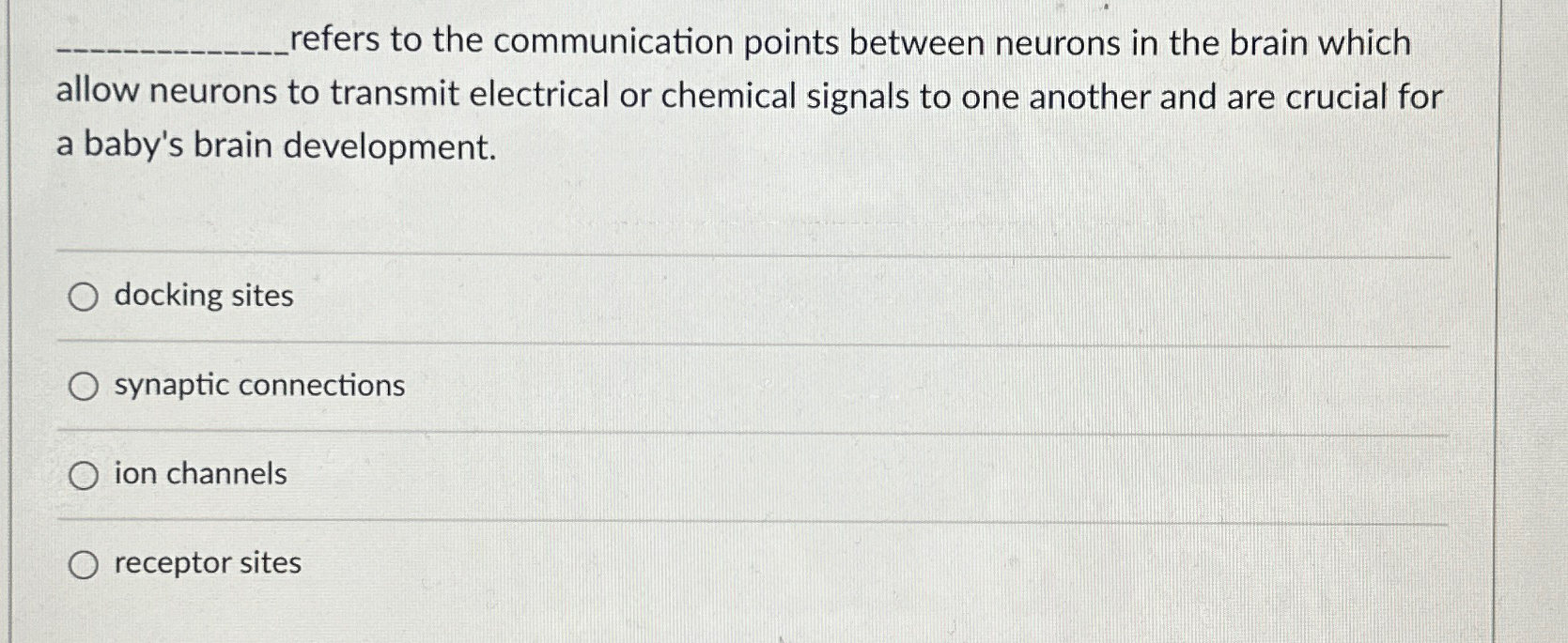 Solved refers to the communication points between neurons in | Chegg.com