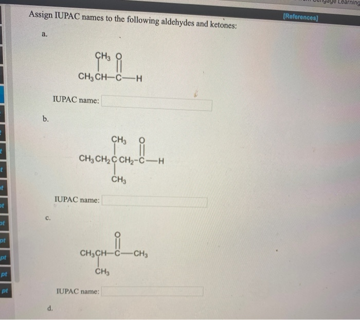Solved age Learning Assign IUPAC names to the following | Chegg.com