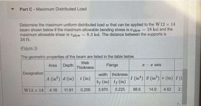 Solved Determine The Maximum Uniform Distributed Load W That 9380