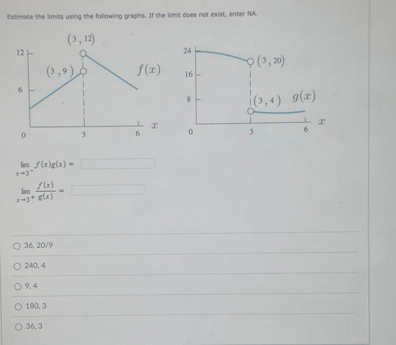 Solved Estimate the limits using the following graphs. If | Chegg.com