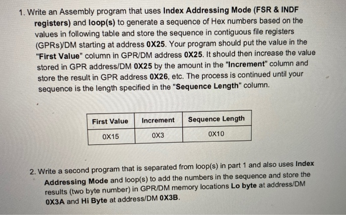 1. Write an Assembly program that uses Index | Chegg.com