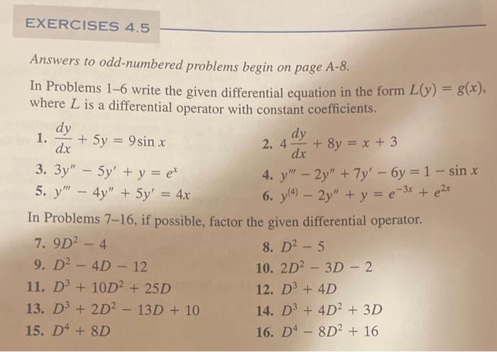 Solved Answers to odd-numbered problems begin on page A-8. | Chegg.com