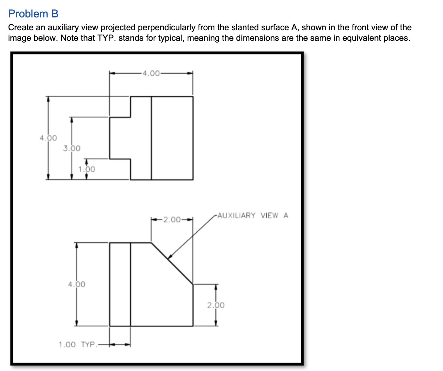 Problem BCreate an auxiliary view projected | Chegg.com