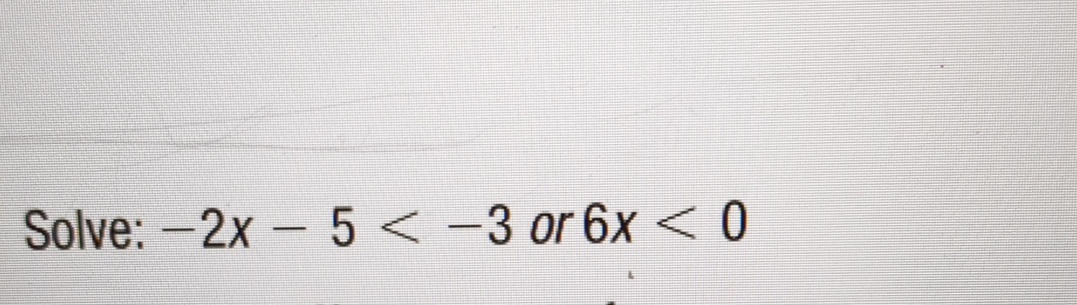Solved Solve: -2x-5
