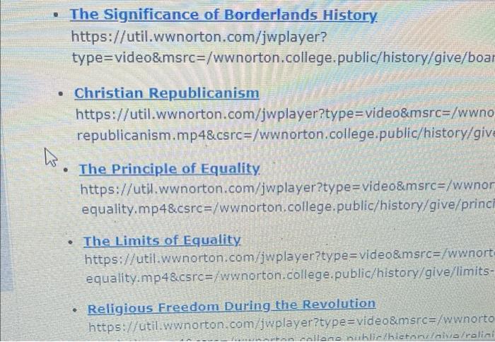 The Significance of Borderlands History | Chegg.com