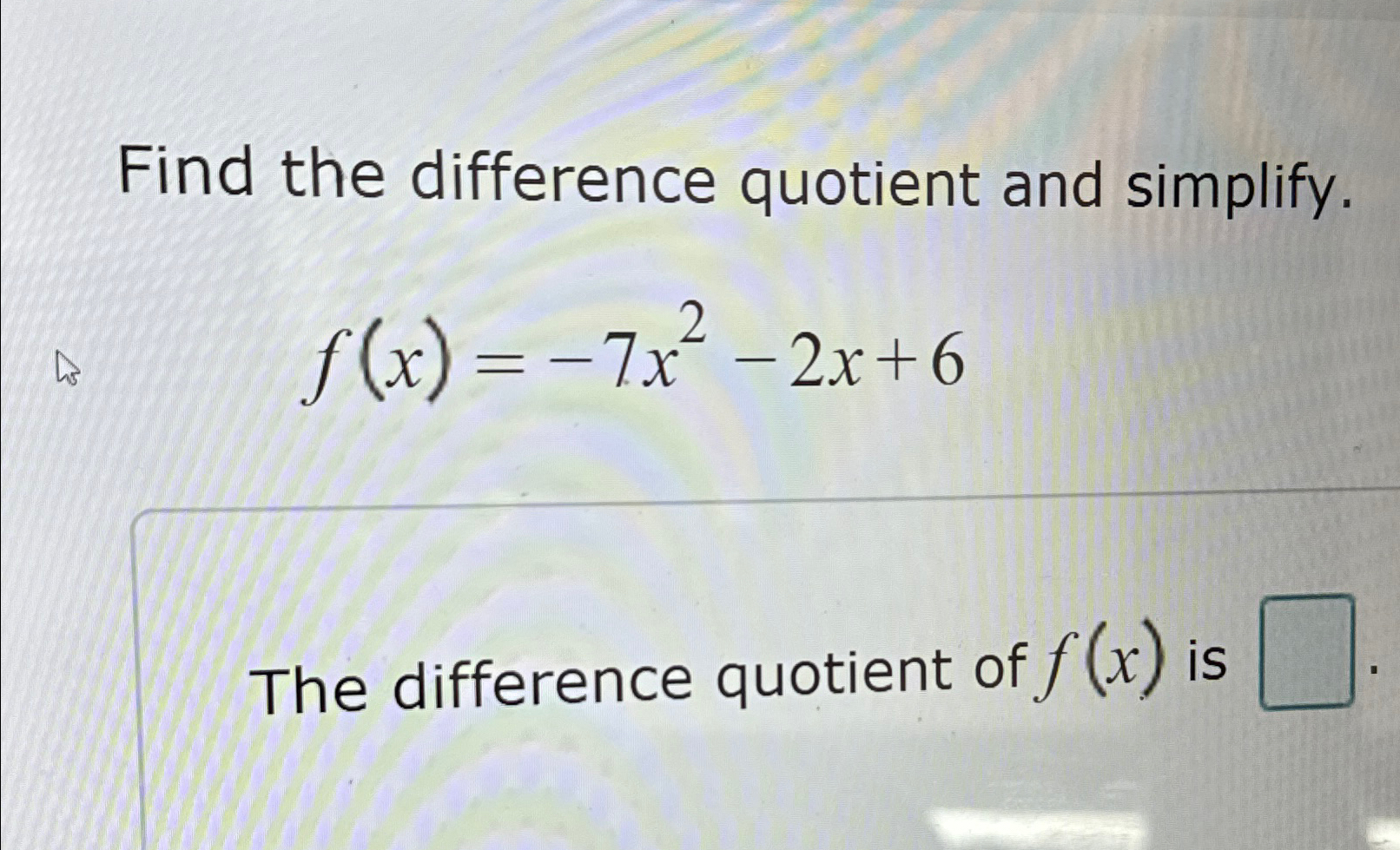 Solved Find the difference quotient and | Chegg.com