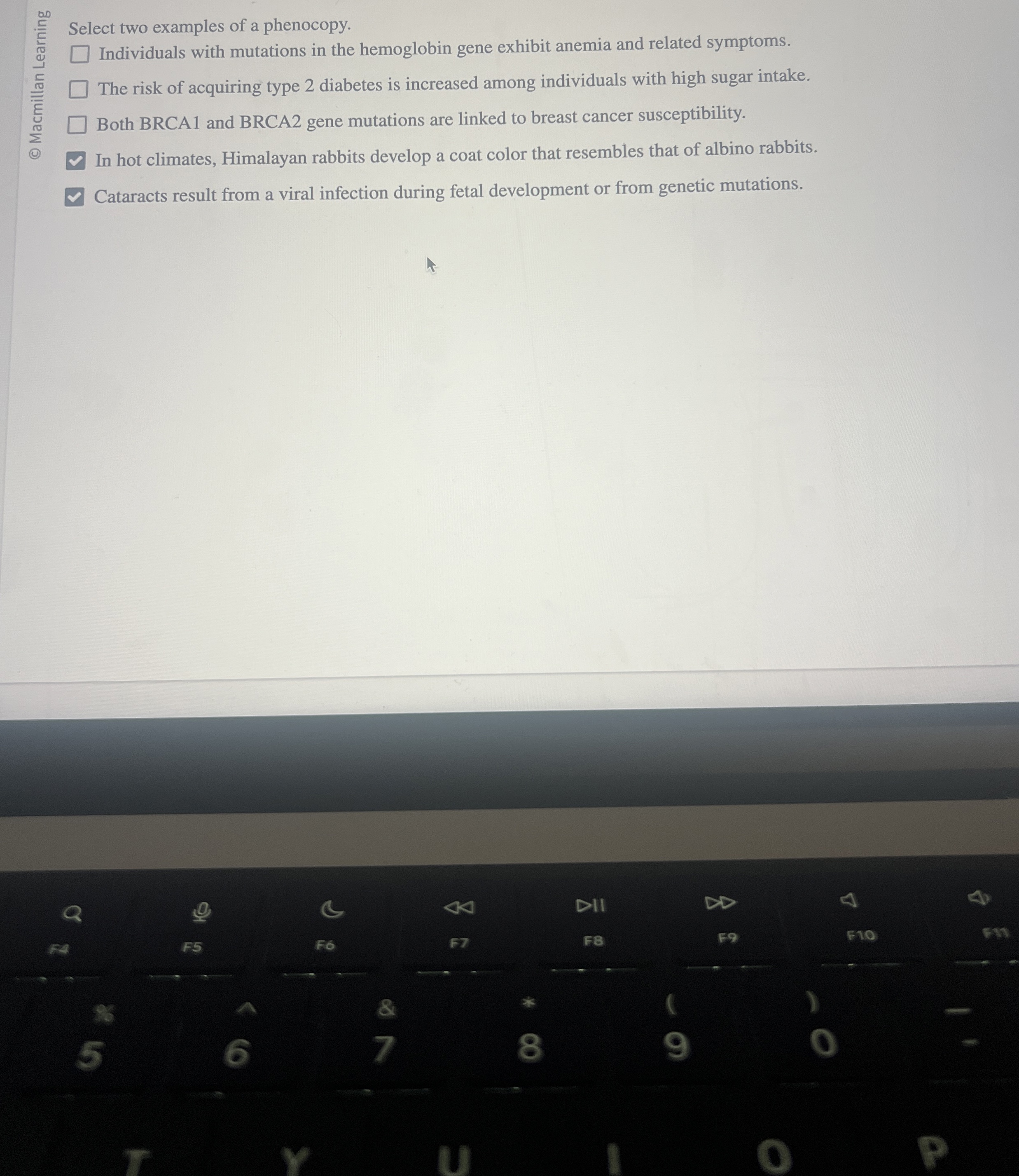 Solved Select two examples of a phenocopy.Individuals with | Chegg.com