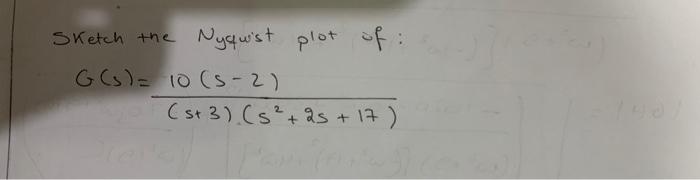 Solved SKetch the Nyquist plot of: | Chegg.com