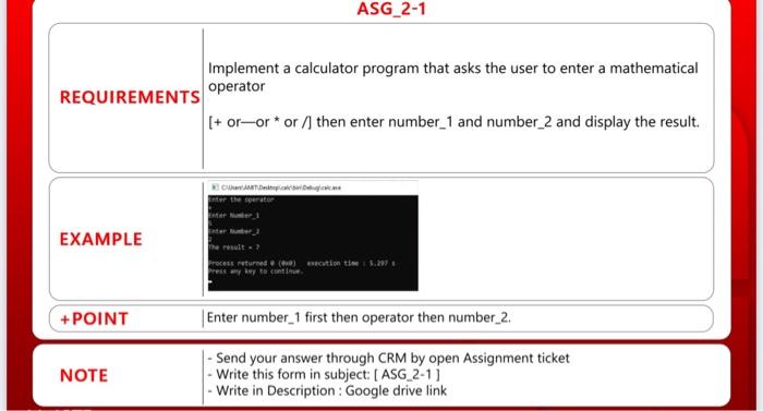 Solved REQUIREMENTS EXAMPLE NOTE Write a program to Display | Chegg.com
