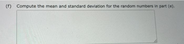 ) Generate 50 random numbers by entering =RAND() into | Chegg.com