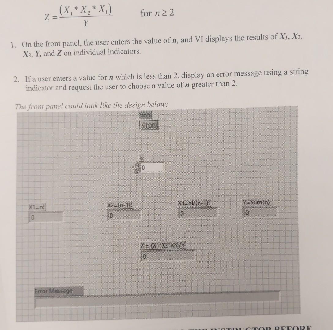Solved PARTA Create a sub VI (named as SubVI_StulD#) that | Chegg.com
