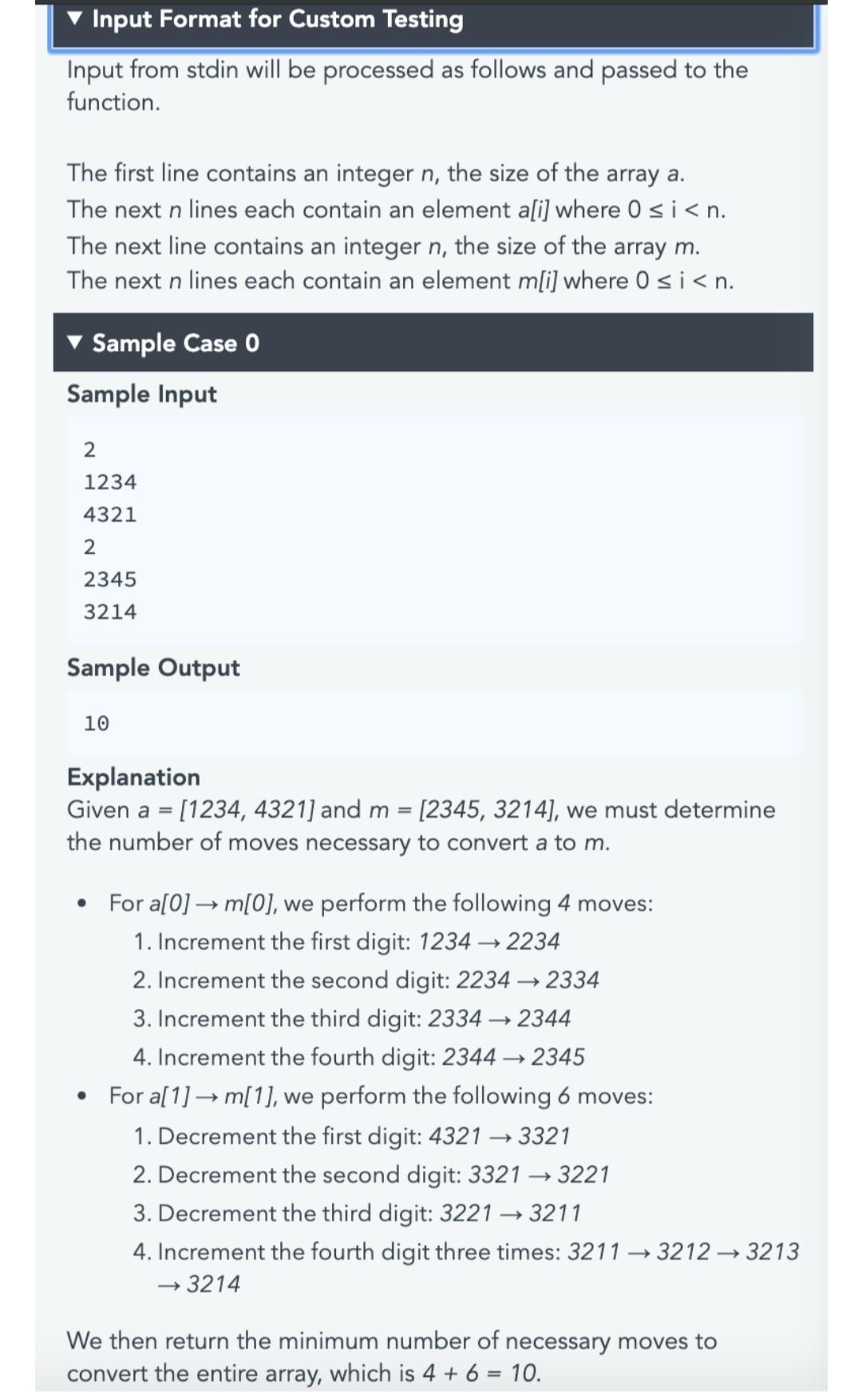 Solved 2. Minimum Moves Andrea and Maria each have an array | Chegg.com