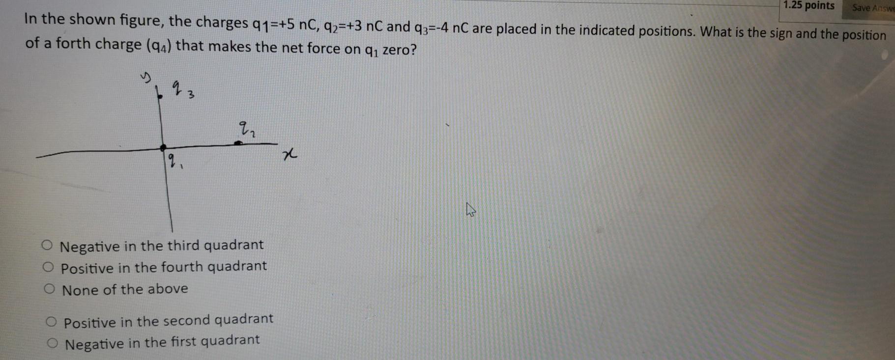 Solved 1.25 points Save Answe In the shown figure, the | Chegg.com