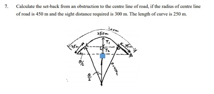 Solved 7. Calculate the set-back from an obstruction to the | Chegg.com