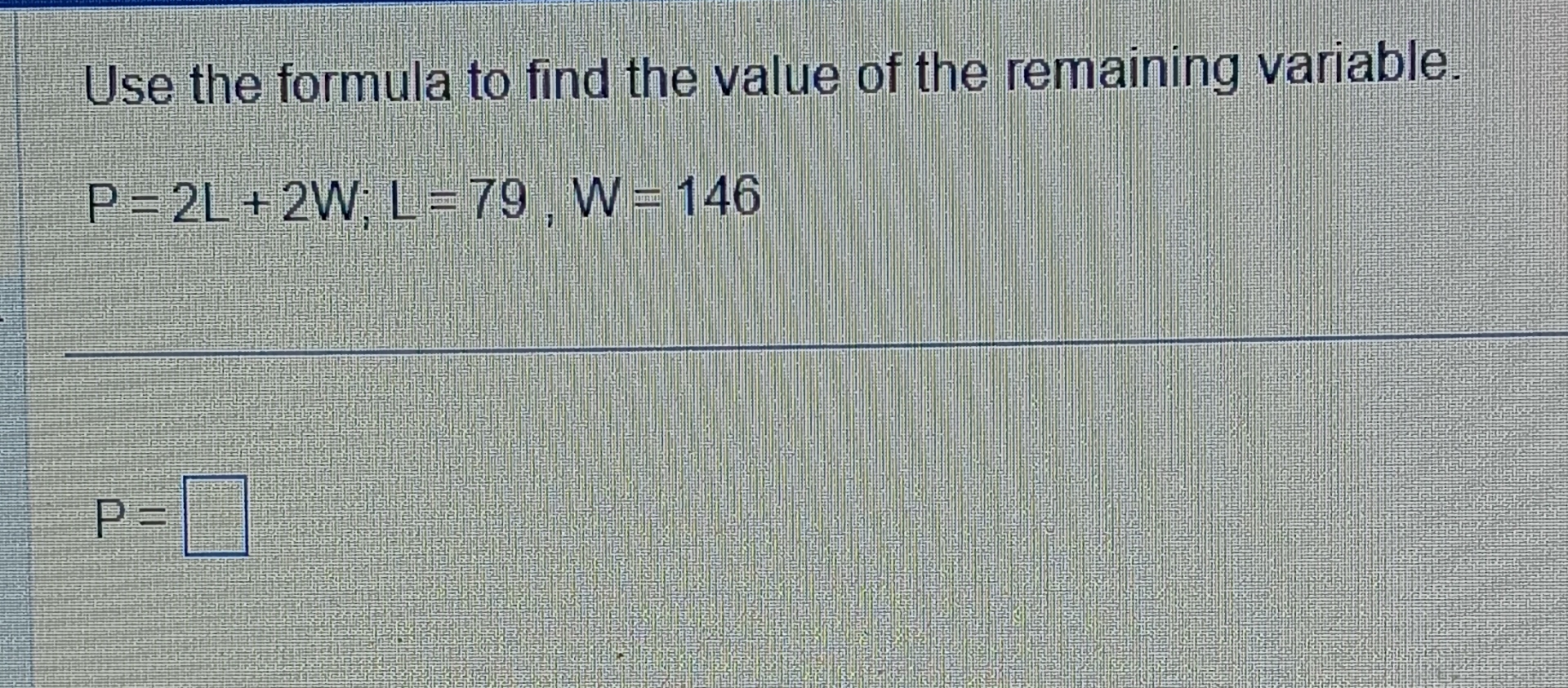 Solved Use the formula to find the value of the remaining | Chegg.com