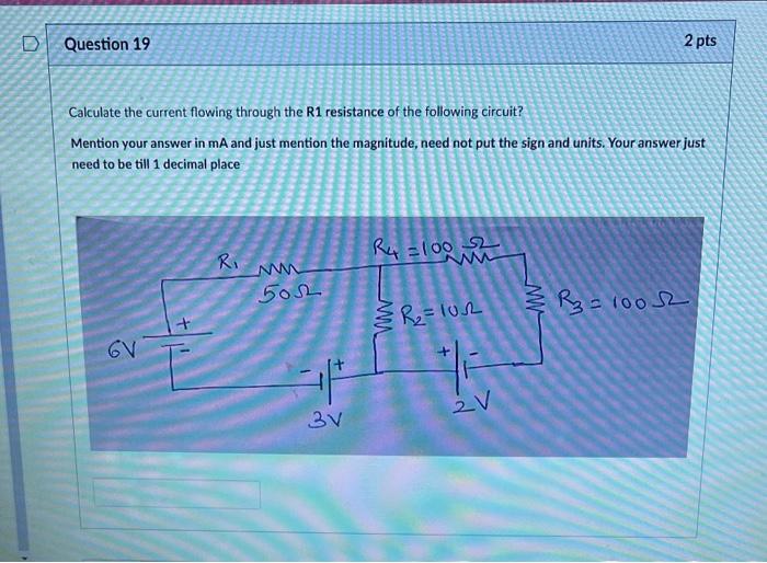 Solved Calculate the current flowing through the R1 | Chegg.com