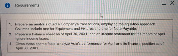 Solved The Adia Company was incorporated on April 1, 20X1. | Chegg.com