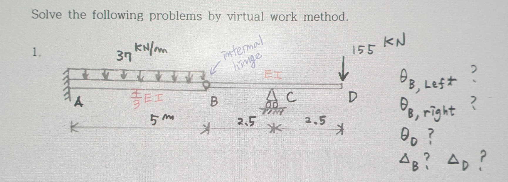 Solved Q. ﻿Solve the following problems by virtual work | Chegg.com