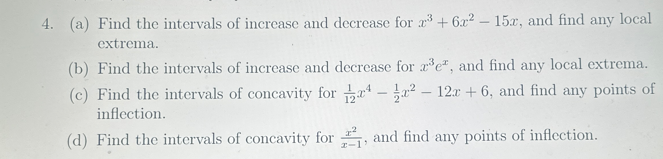 Solved (a) ﻿Find the intervals of increase and decrease for | Chegg.com
