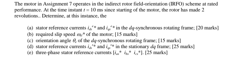 Solved An induction motor operating at the rated conditions | Chegg.com