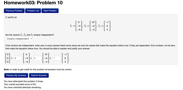 Solved Homework03: Problem 10 Previous Problem Problem List | Chegg.com