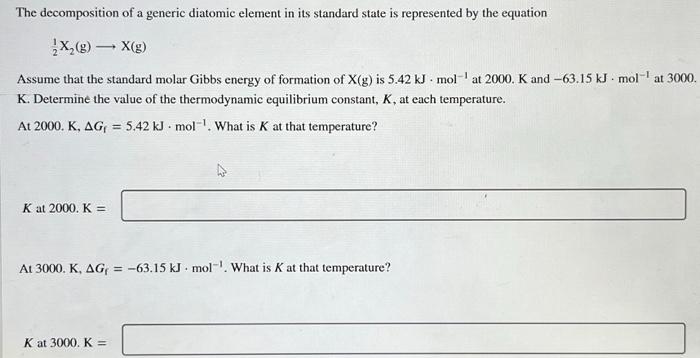 The decomposition of a generic diatomic element in | Chegg.com