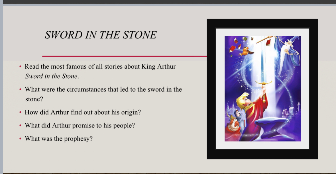 SWORD IN THE STONERead the most famous of all stories | Chegg.com