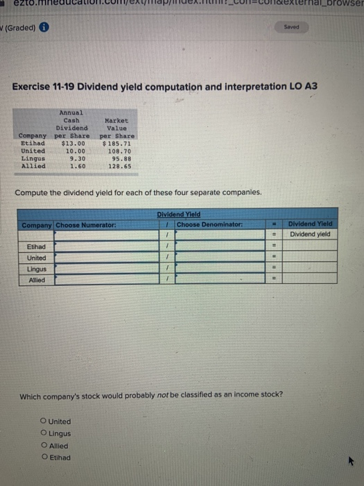 Solved ezto. mal_browser (Graded) Saved Exercise 11-19 | Chegg.com
