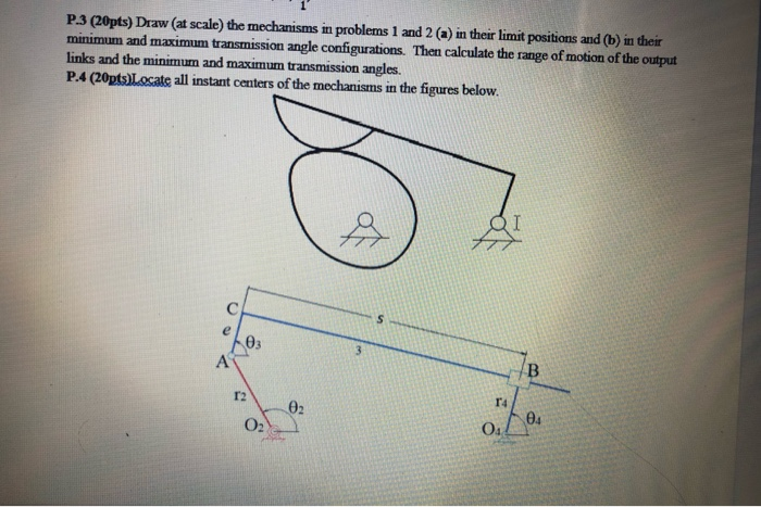 Solved P.3 (20pts) Draw (at scale) the mechanisms in | Chegg.com