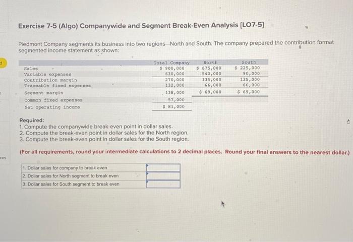 Solved Exercise 7-1 (Algo) Variable and Absorption Costing | Chegg.com