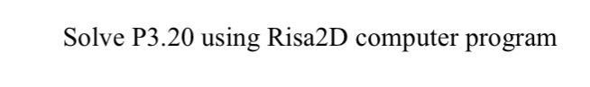Solved Solve P3.20 using Risa2D computer program FIG. P3.20 | Chegg.com