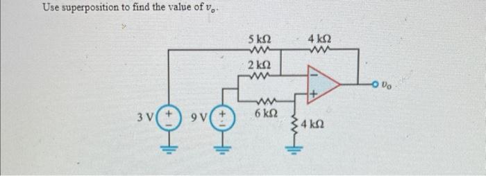 Solved Use superposition to find the value of v0. | Chegg.com