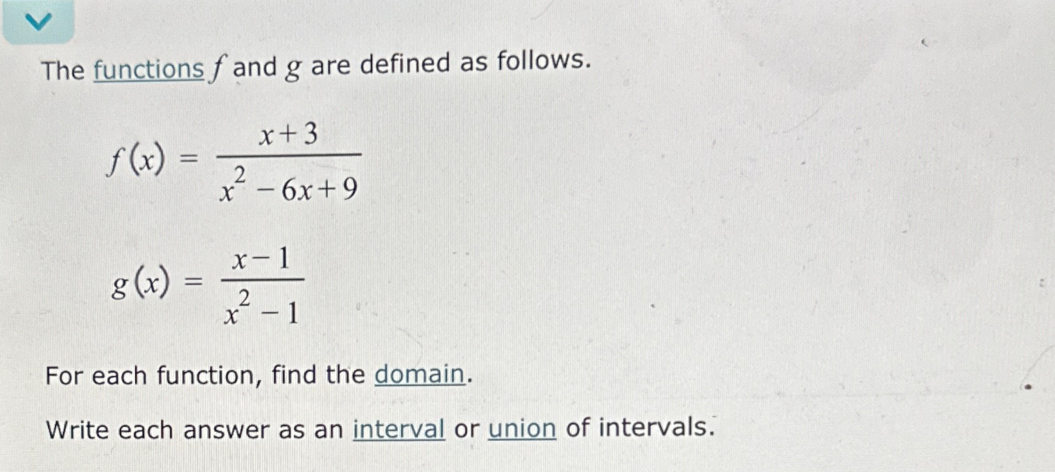 Solved The functions f ﻿and g ﻿are defined as | Chegg.com
