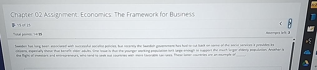 Solved Chapter 02 ﻿Assignment: Economics: The Framework for | Chegg.com