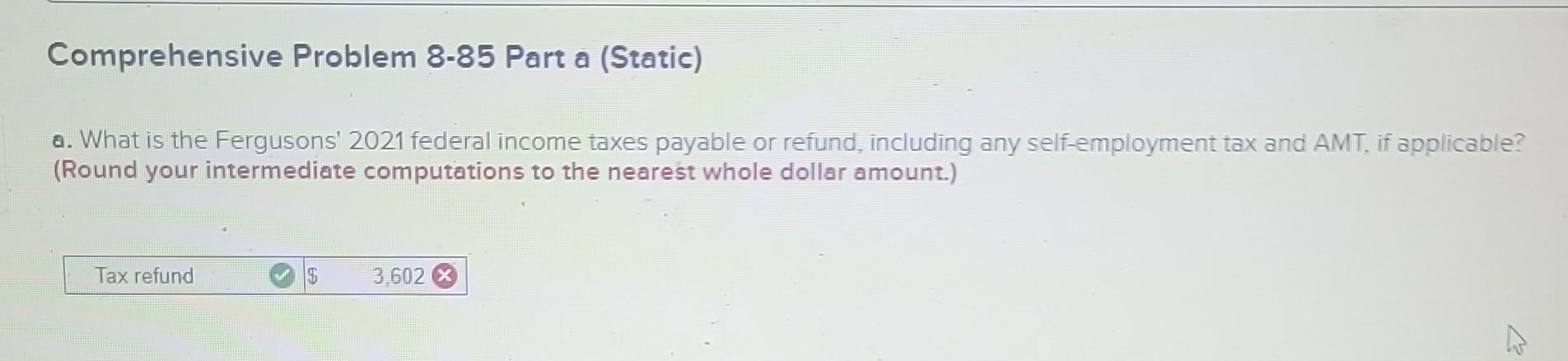 Comprehensive Problem 8-85 (LO 8-1, LO 8-2, LO 8-3, | Chegg.com