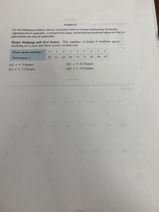 Solved Problems For the following problems, find a) rand | Chegg.com