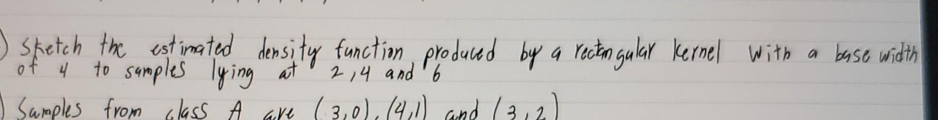 Solved Sketch the estimated density function produced by a | Chegg.com
