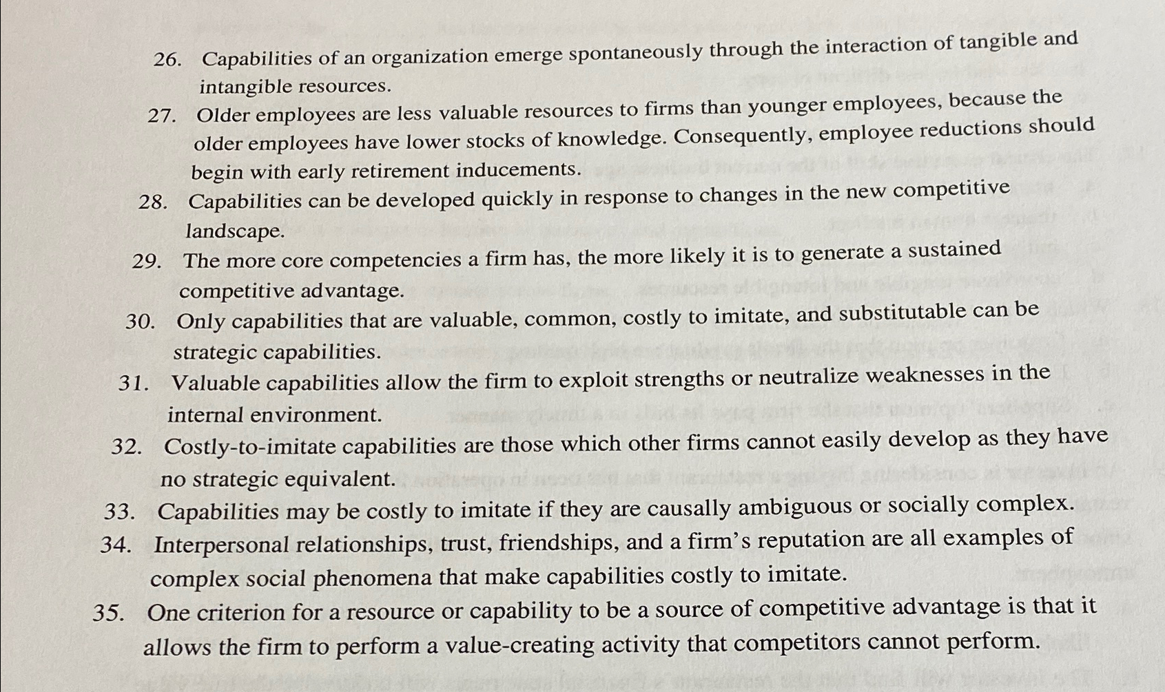 Solved Capabilities of an organization emerge spontaneously | Chegg.com