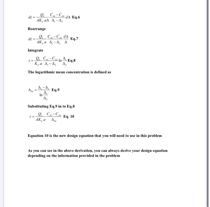 Problem 4 Amass transfer tower is to be designed for | Chegg.com