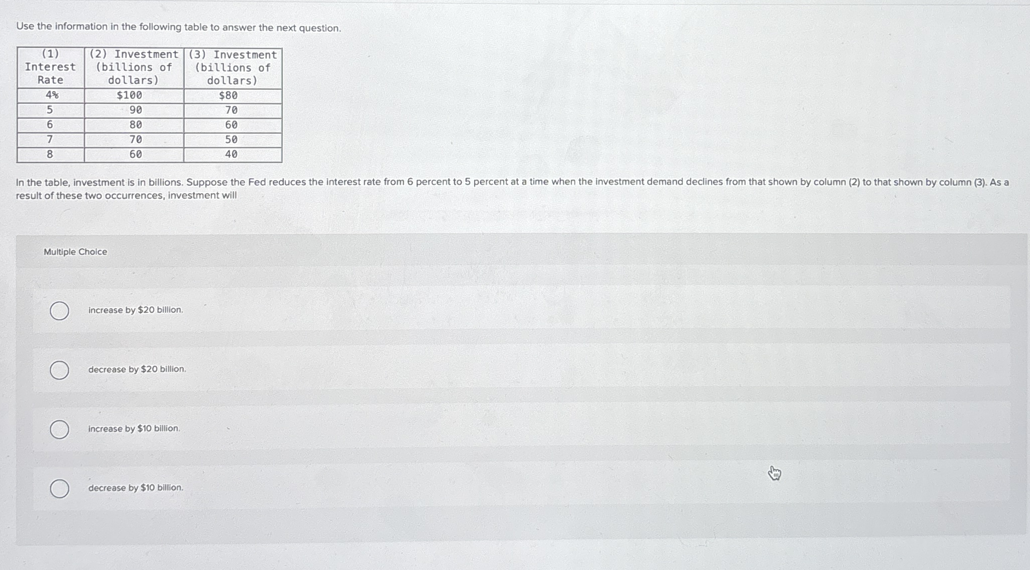 Solved Use the information in the following table to answer | Chegg.com