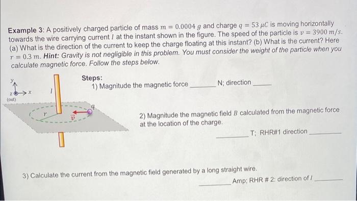 [Solved]: Example 3: A positively charged particle of mass