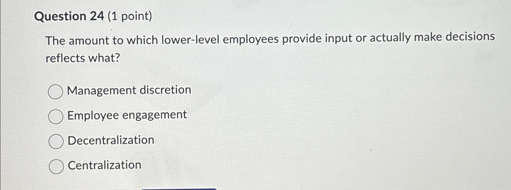 Solved Question 24 (1 ﻿point)The amount to which lower-level | Chegg.com